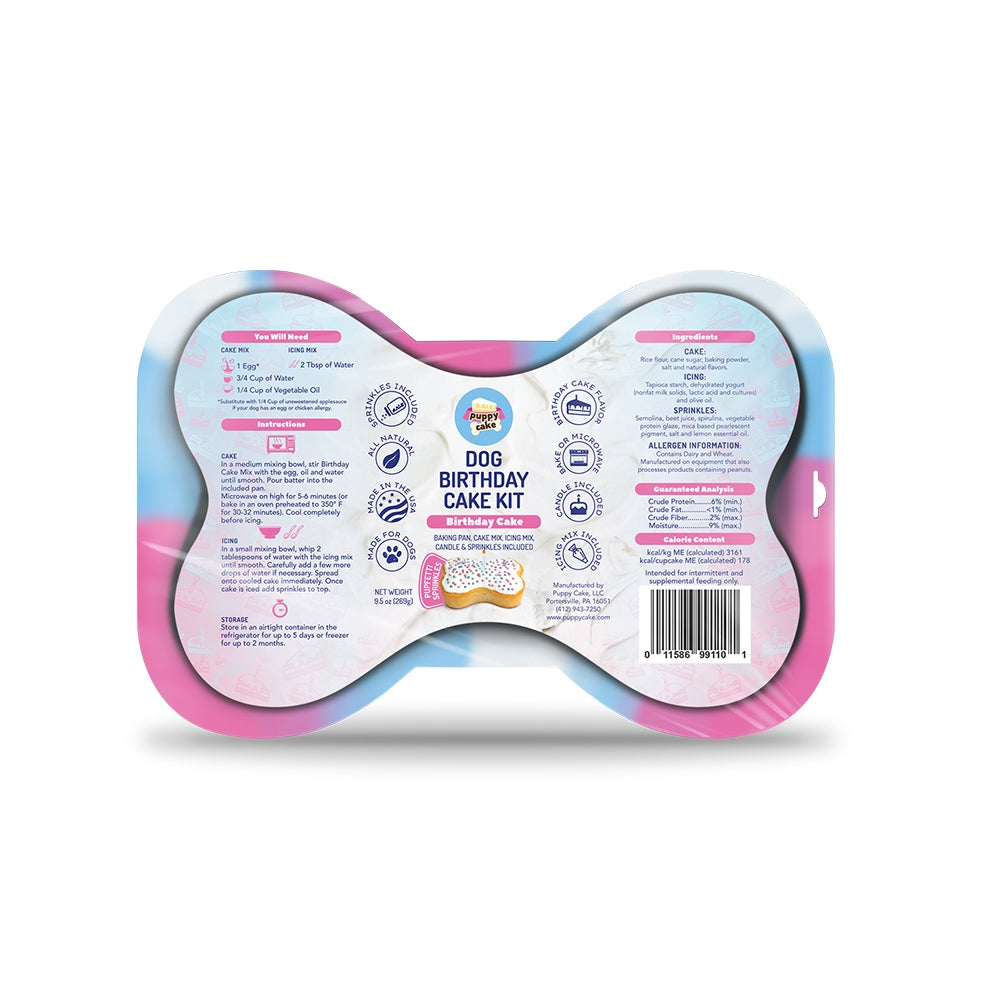 Puppy Cake Dog Birthday Cake Kit, Birthday Cake Flavor with Pupfetti S ...
