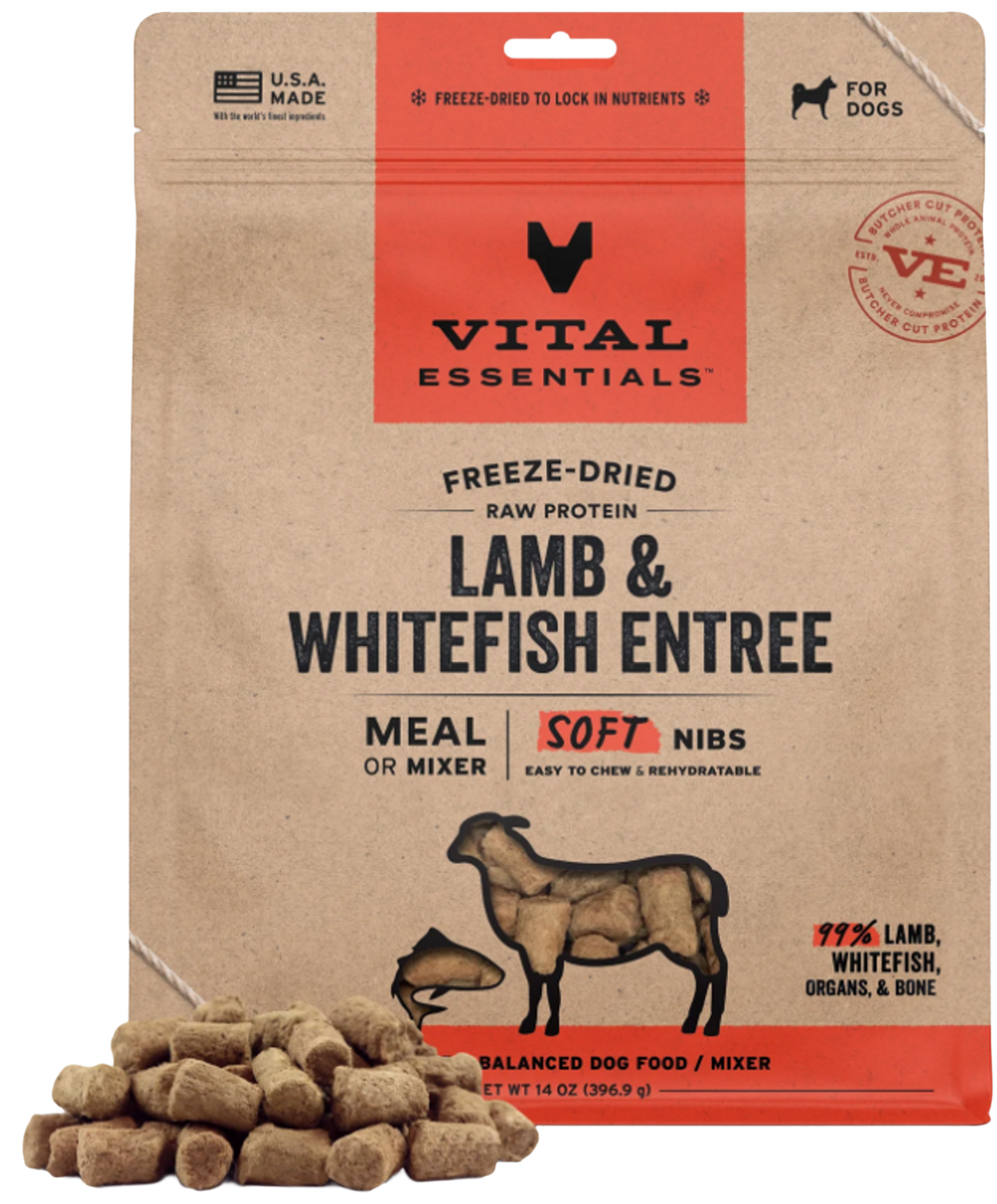 Vital Essentials Lamb & Whitefish Entree & Mixer Soft Nibs, 14oz – Pet ...